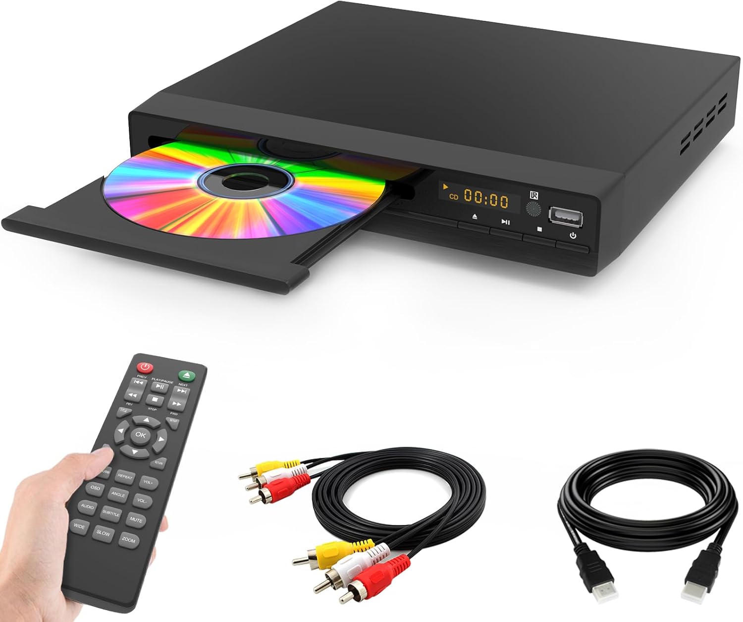 Lecteur HD DVD, lecteurs CD pour la Maison, lecteurs DVD pour la télévision, câble HDMI et RCA ...