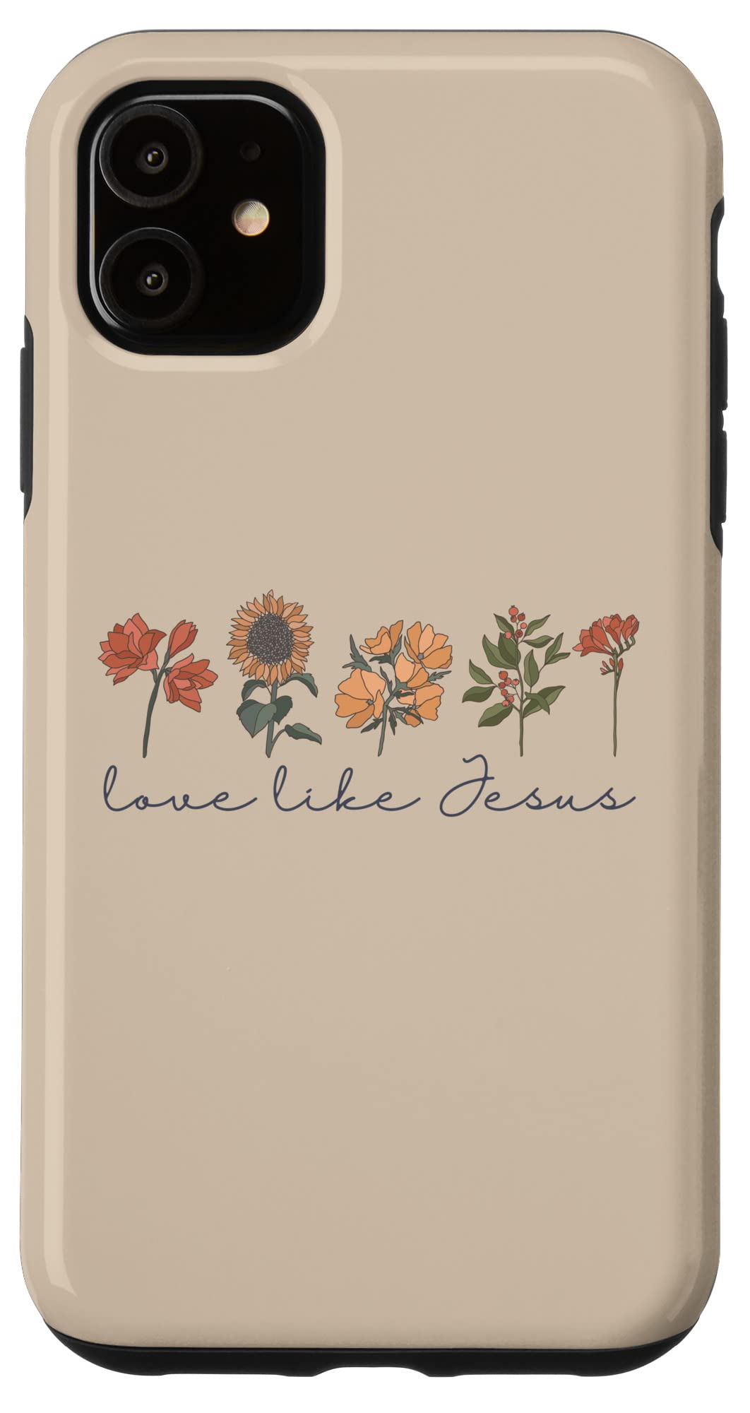 Amazon.com: iPhone 11 Love Like Jesus Boho Flowers Bible Scripture ...