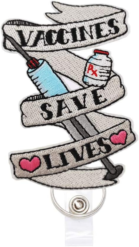 Vaccines Save Lives Badge Reels Retractable, with Alligator Clip and ...