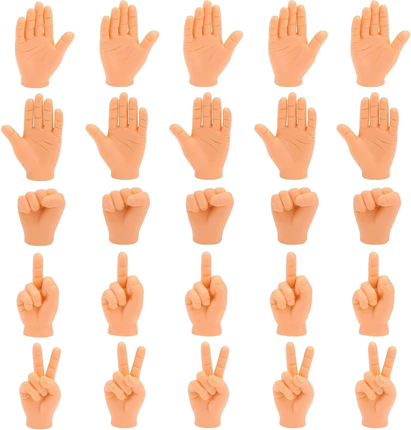 30 pcs Tiny Hands Finger Puppets, Mini Hands Little Middle Finger Hands ...
