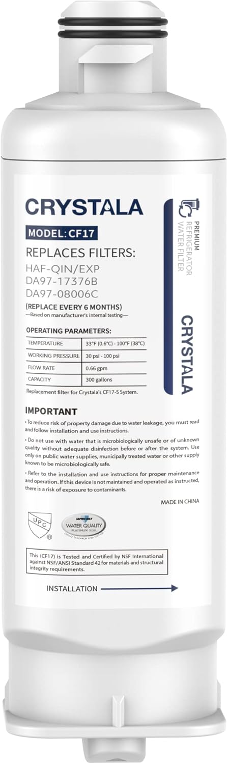 Amazon.com: Crystala Filters DA97-17376B Refrigerator Water Filter ...