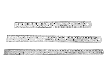 Omega Stainless Steel Scale/Ruler, 15,30,60cm - Pack of 3 : Amazon.in ...
