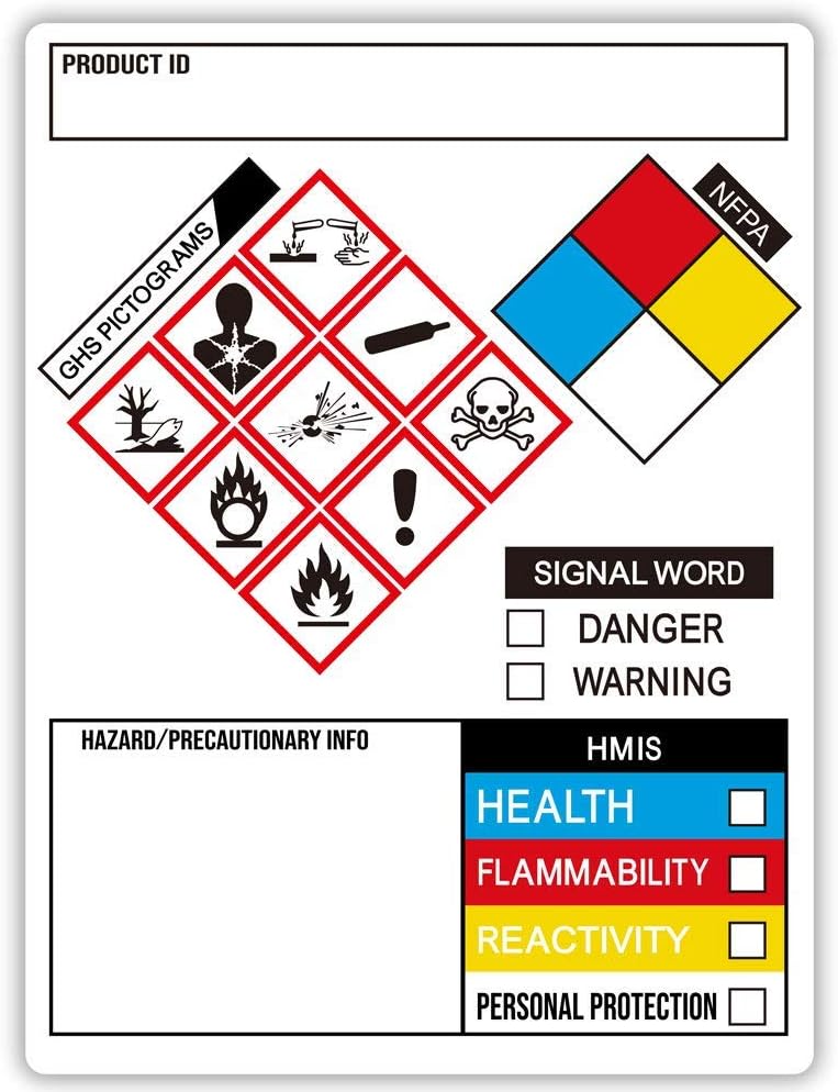 Amazon.com: SDS Stickers/MSDS Stickers for Chemical Safty Data 2 X 3 ...