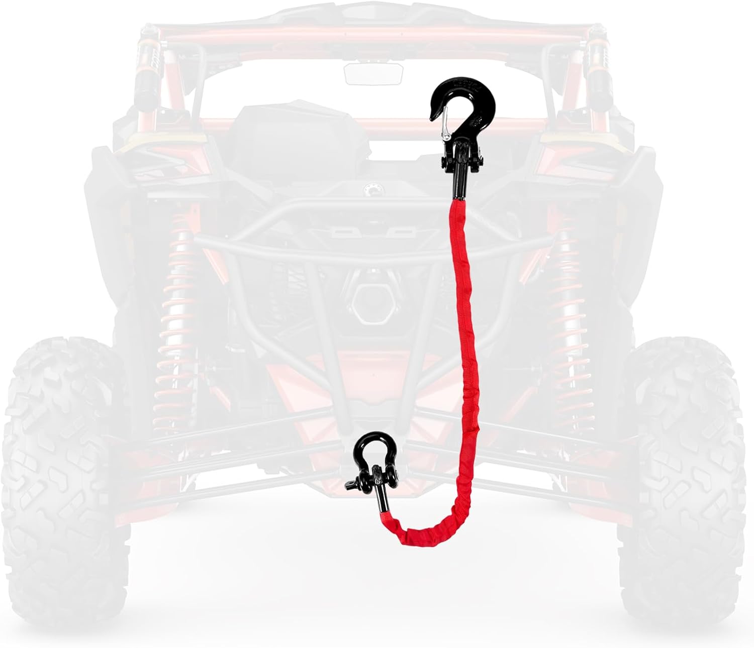 Amazon.com: Gedlex 4FT Recovery Strap ATV UTV 18000lb with D Ring ...