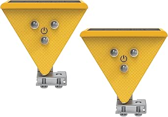 Aolyty Solar Warning Light, LED Flashing Safety Light Reflective ...