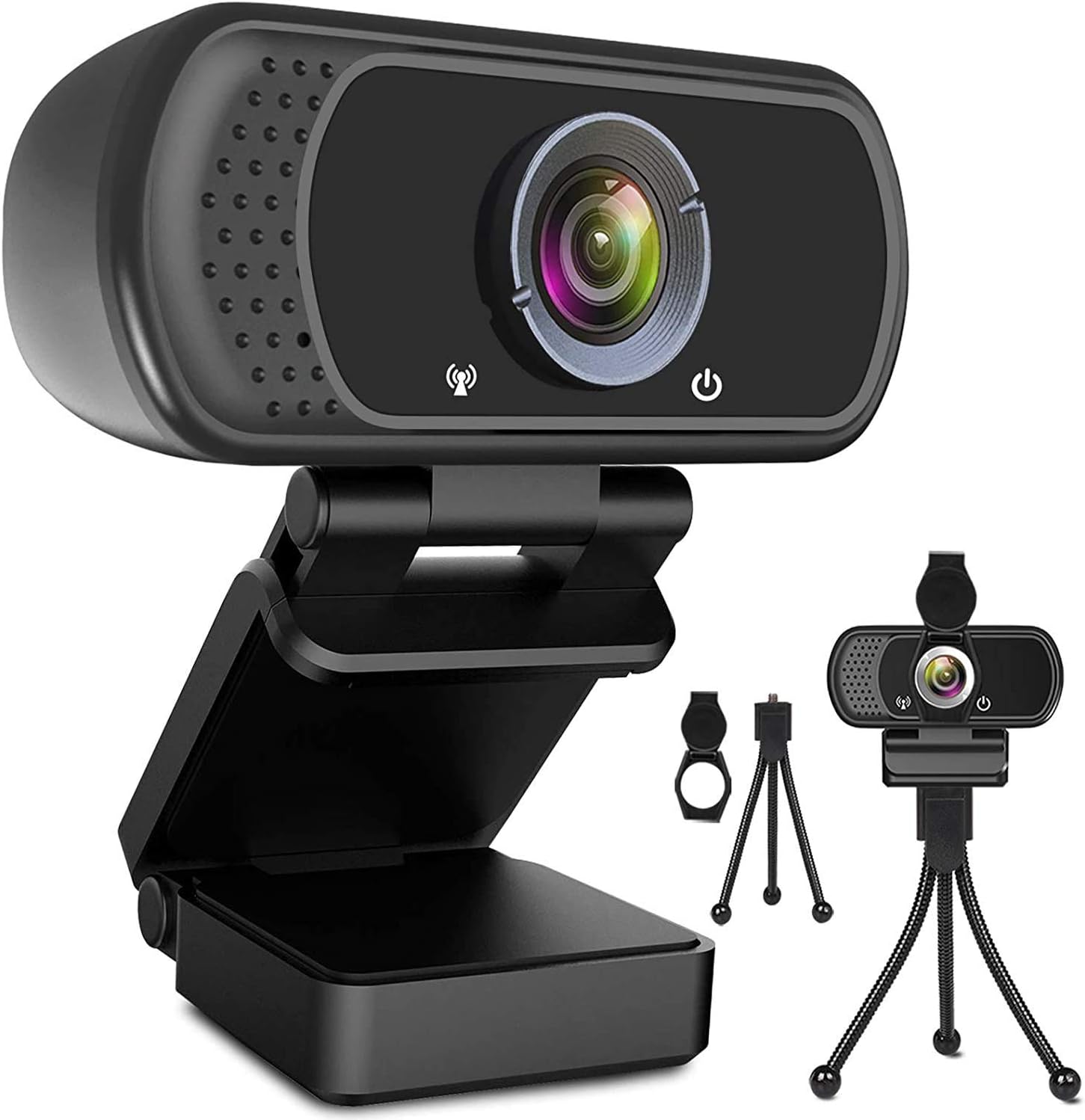 1080P Webcam,Live Streaming Web Camera with Stereo Microphone, Desktop ...
