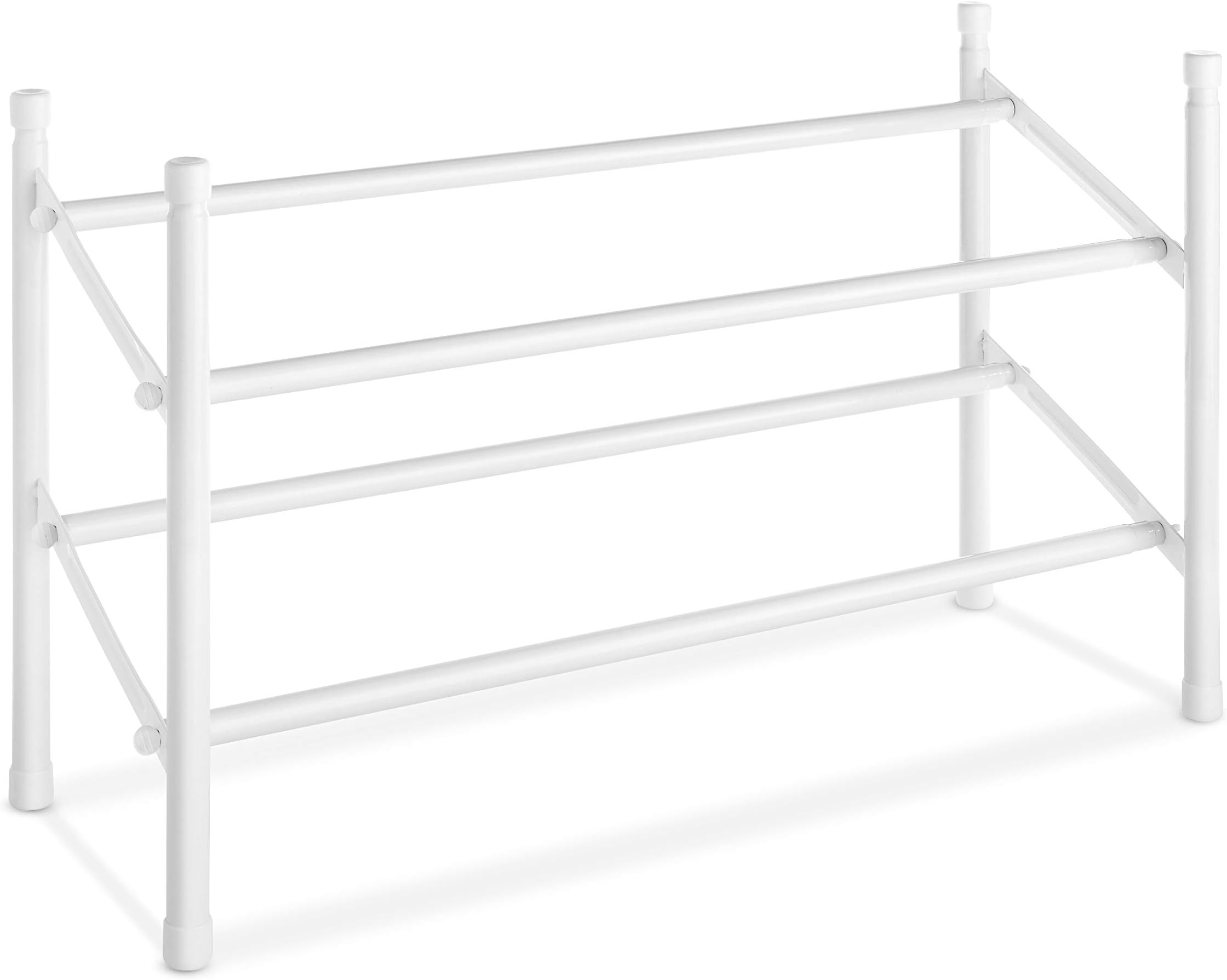 Amazon.com: Whitmor 3 Tier Expandable Shoe Rack -Stackable - Natural ...