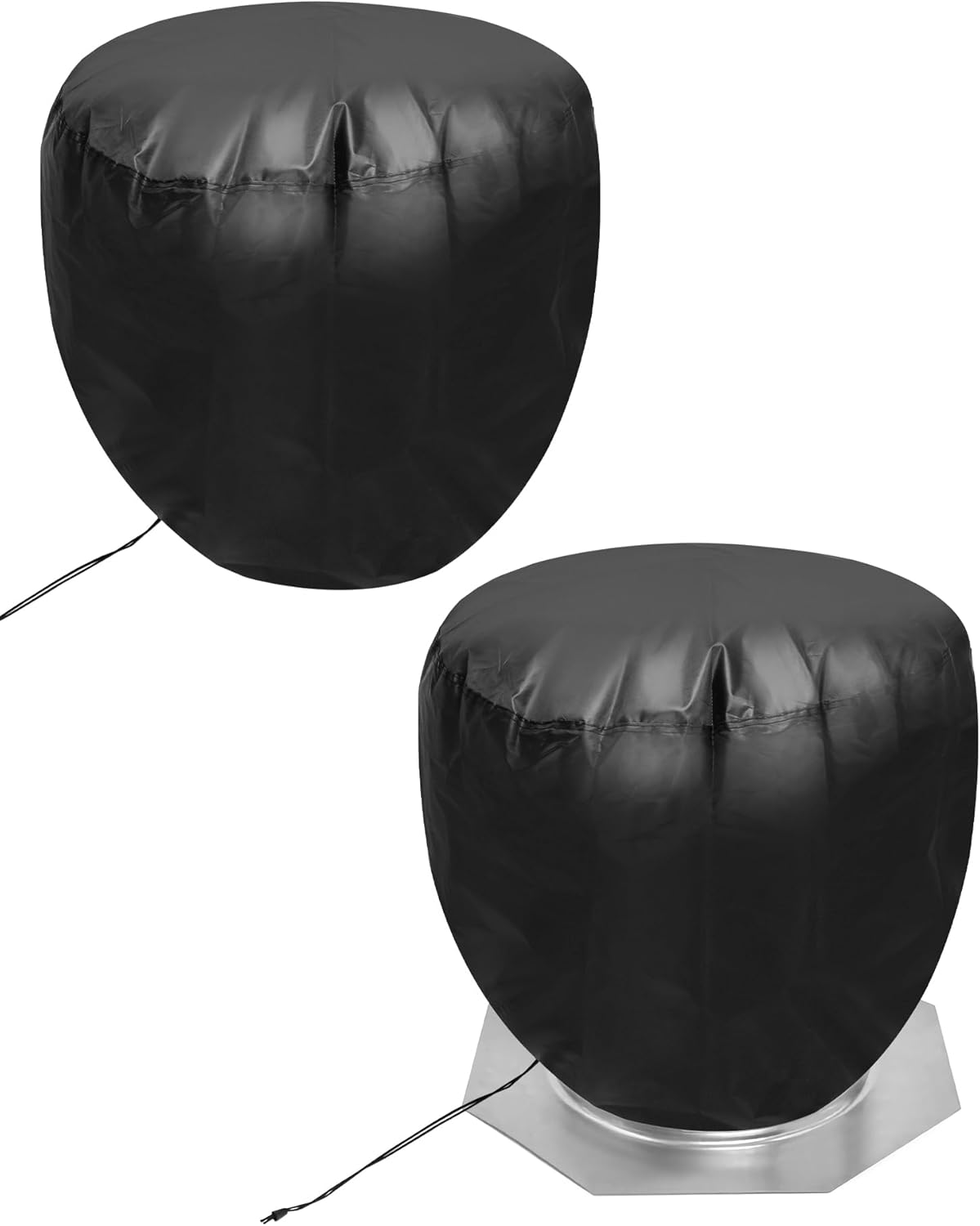 QWORK Turbine Roof Vent Cover House, 2 Pack Waterproof Oxford Roof ...