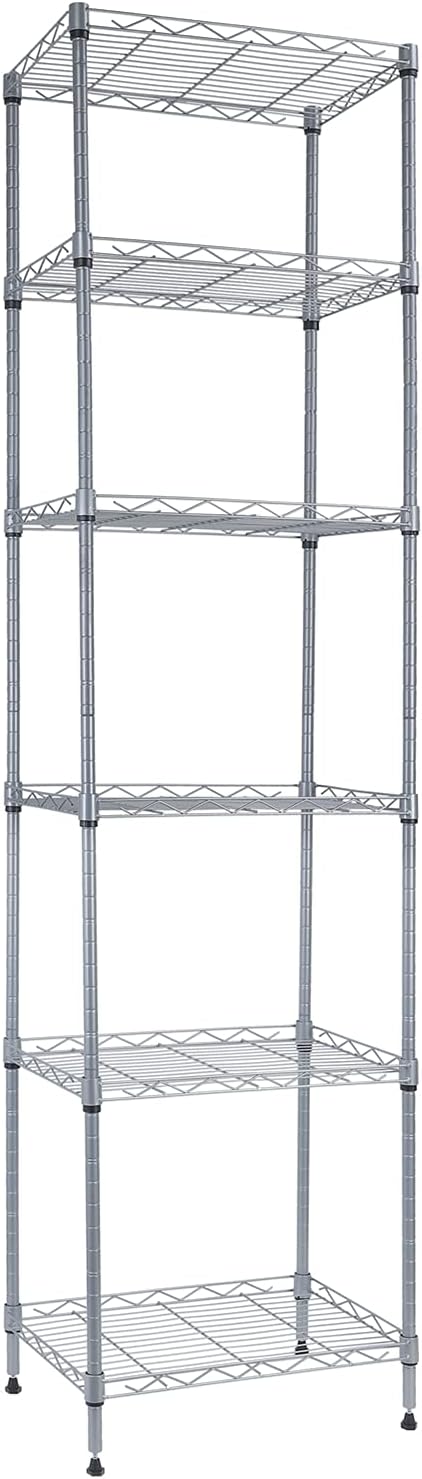 Amazon.com: REGILLER 6 Wire Shelving Steel Storage Rack Adjustable Unit ...