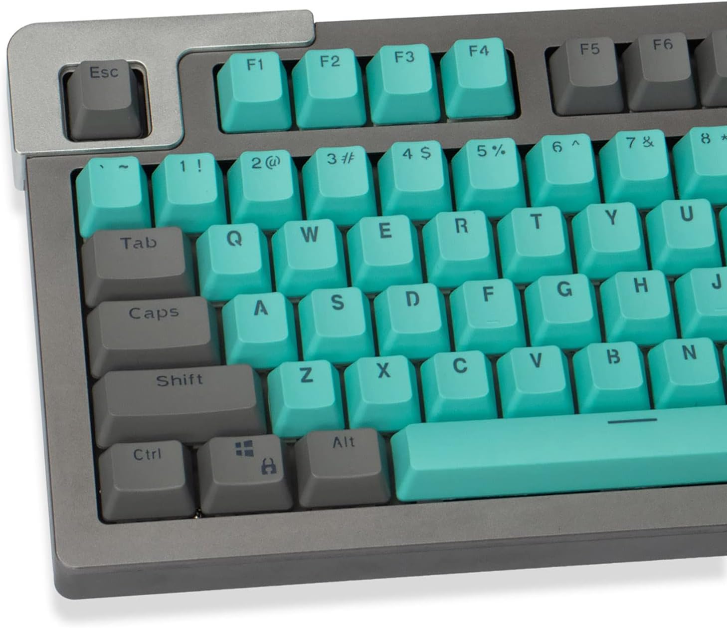 Amazon.com: PBT Backlit keycaps OEM Profile 106 Keys Grey Green Keycap ...