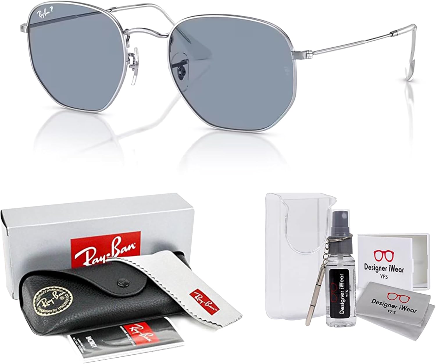 Ray-Ban RB3548N Hexagonal Sunglasses For Men For Women + Bundle with ...