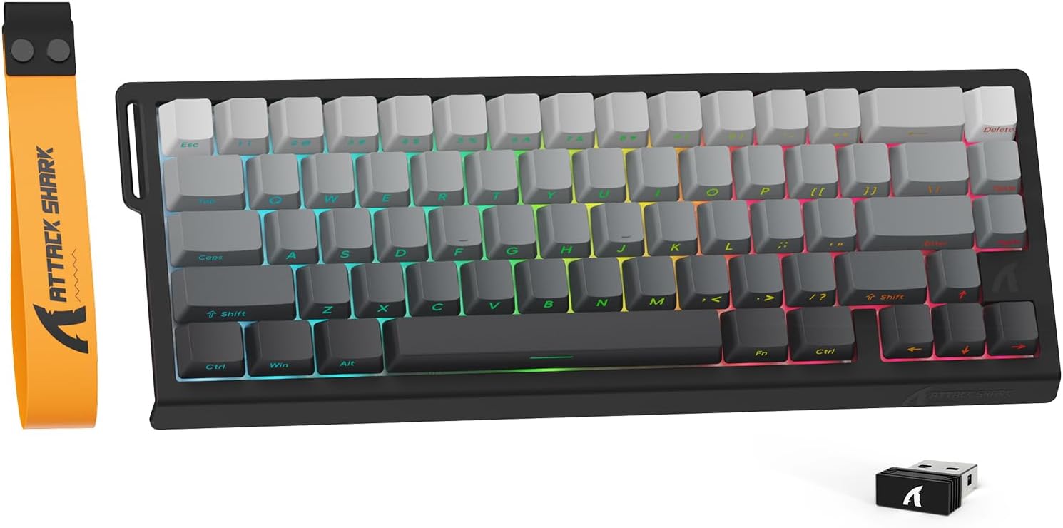 ATTACK SHARK X68PRO HE Rapid Trigger Wireless Keyboard, 0.01mm RT ...