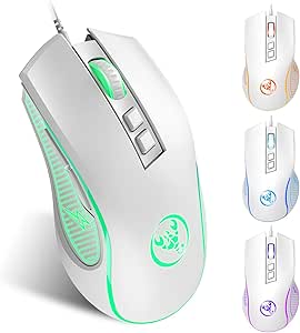 Amazon.com: XINMENG USB Wired Gaming Mouse, LED Backlight, Adjustable ...