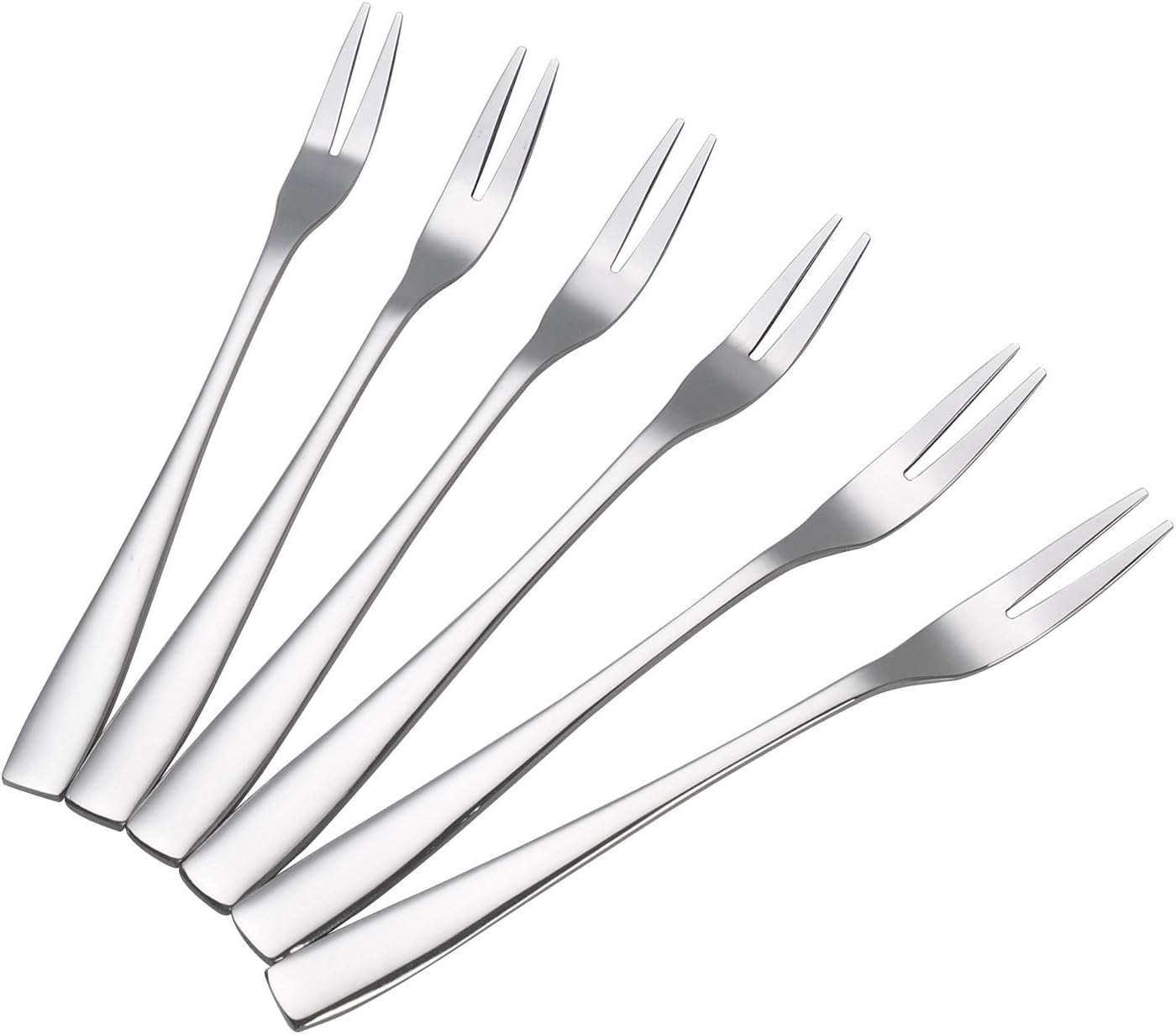 Bringer 12-Piece Stainless Steel Mini Appetizer Forks, Small Fruit ...