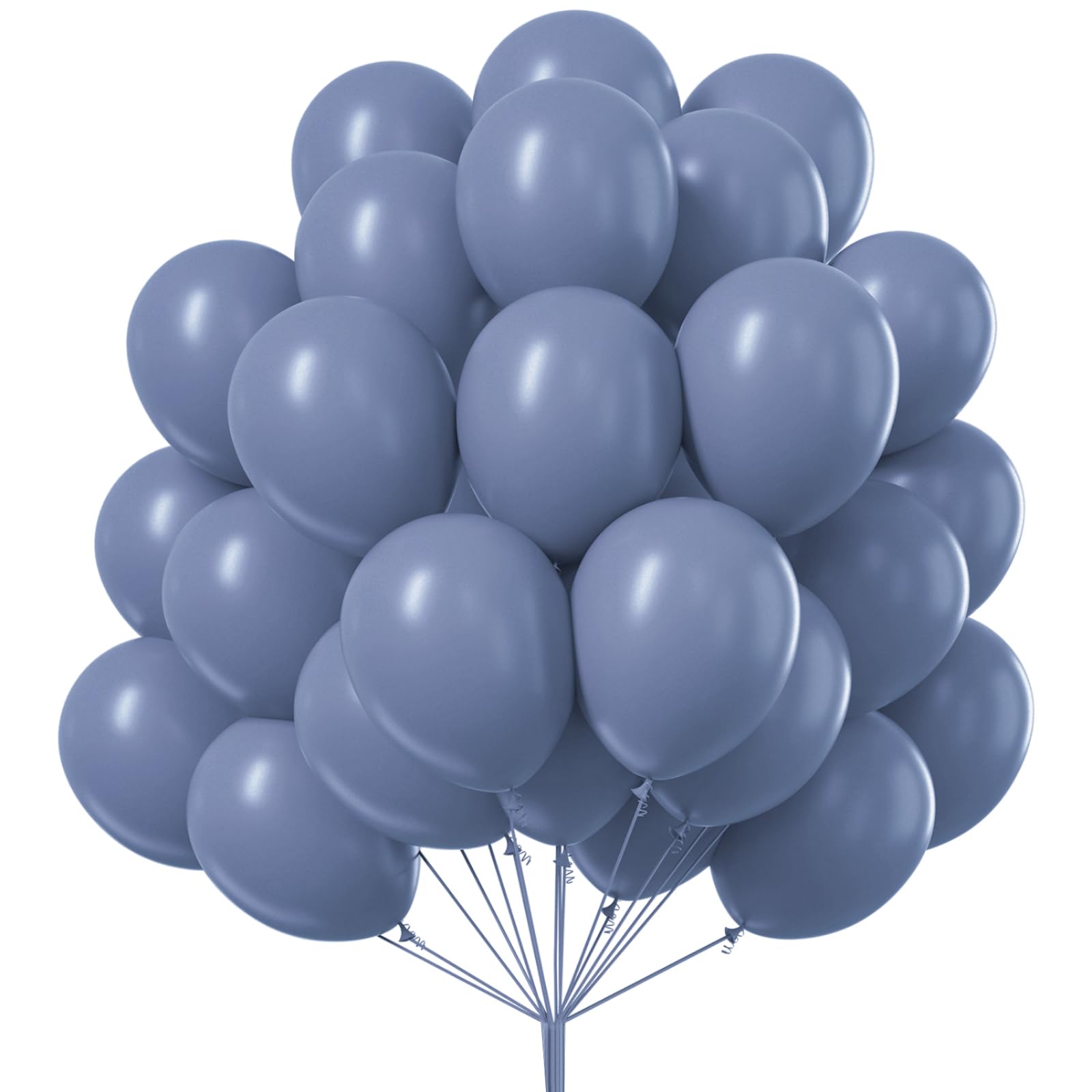 Snapklik.com : Dusty Blue Balloons 51 Pcs 12 Inch Boho Blue Latex ...