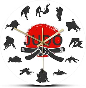 Amazon.com: Geek Alerts Japanese Martial Arts Judo Silent Non Ticking ...