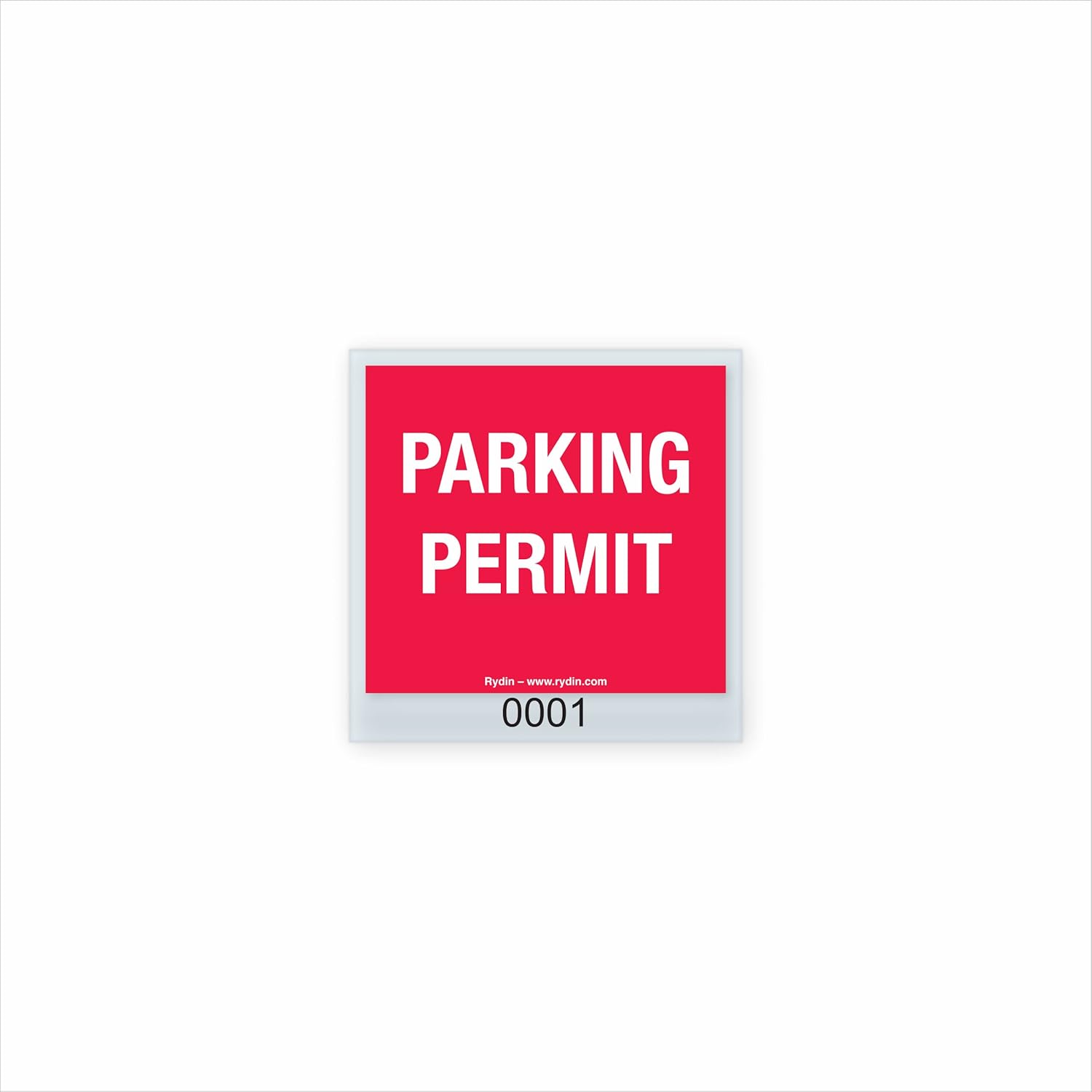 Amazon.com - Numbered Parking Permit Window Stickers Red (3" x 3") Pack ...