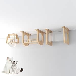 Wall Mounted Cat Climbing Shelves, Space Capsule Cat Villa air Corridor ...