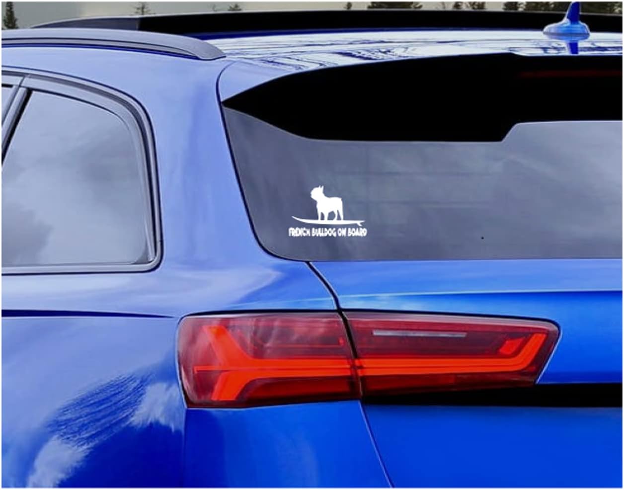 Amazon.com - LWL Design Custom Decal for French Bulldog on Board Vinyl ...