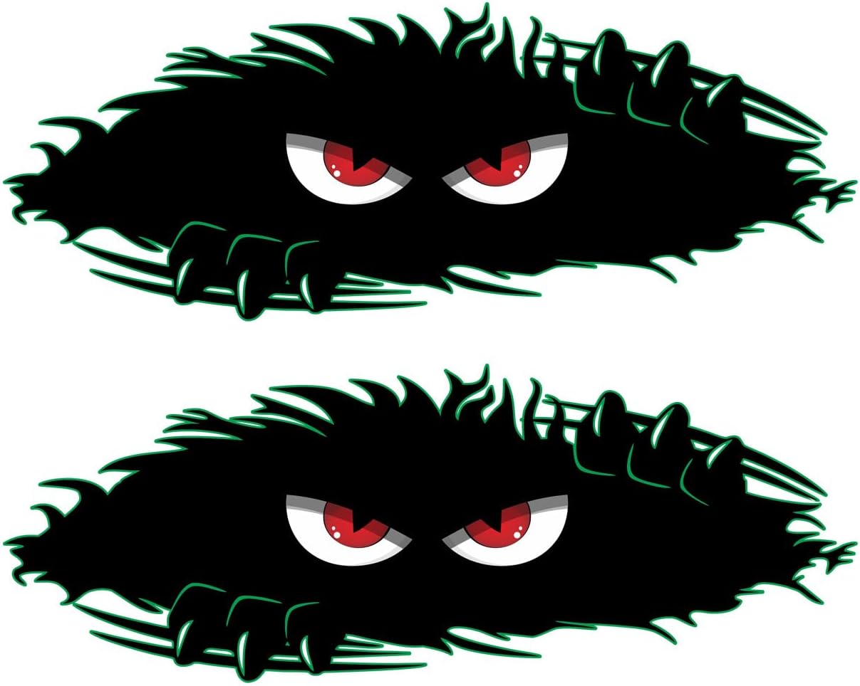 Amazon.com: Monster Angry Eyes Car Decal -Black Vinyl Bumper Stickers ...