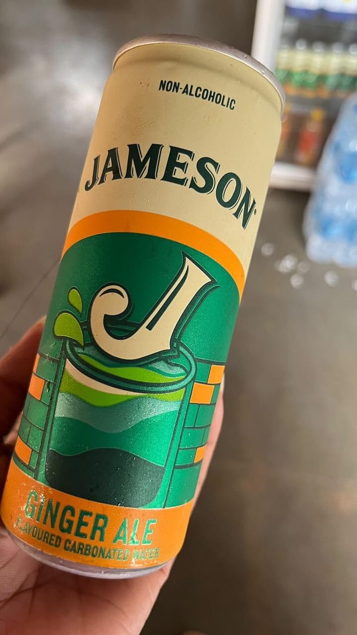 Jameson Ginger Ale Flavoured Carbonated Water (Pack of 24, 24 X 250ml ...