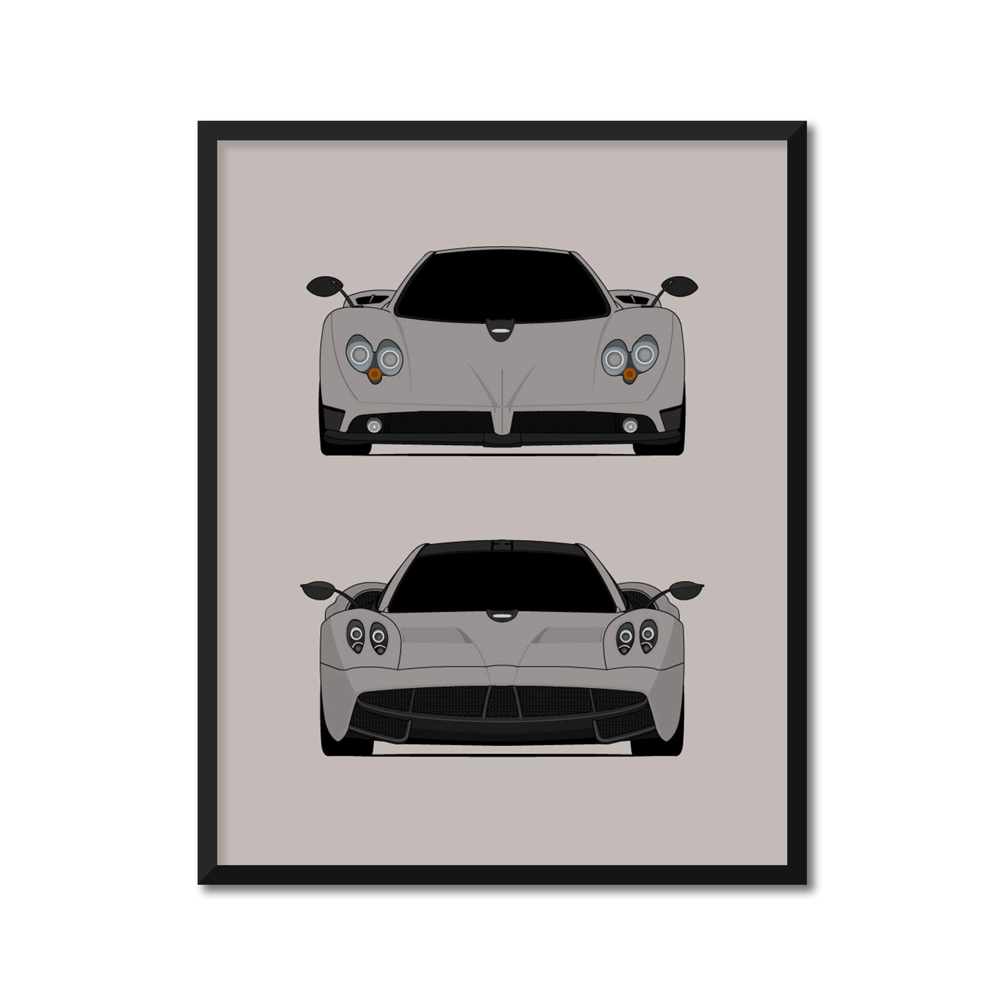 Buy CUSTOMIZABLE COLOR: Pagani Zonda Huayra Generations Inspired Print ...