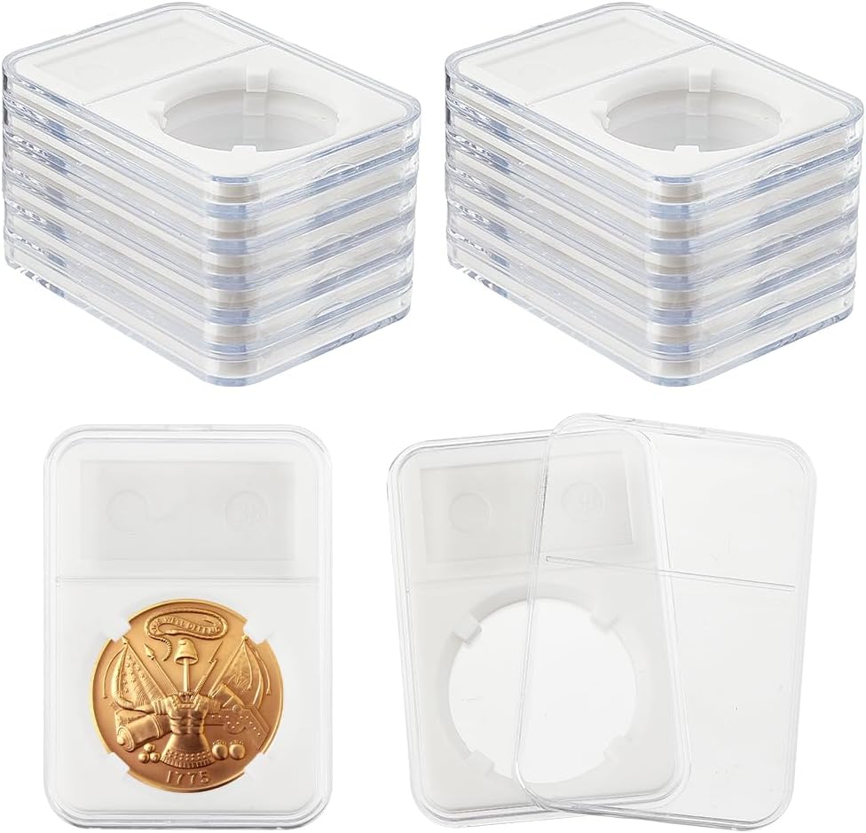 Amazon.com : PH PandaHall 14pcs Coin Slab Snap Display Holder, 37mm ...