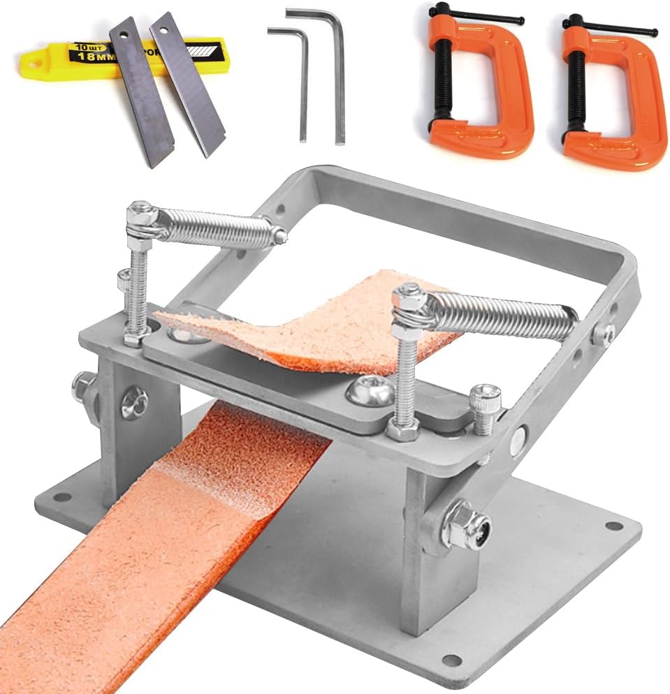 Amazon.com: Manual Leather Splitter Set Leather Skiving Machine Cowhide ...