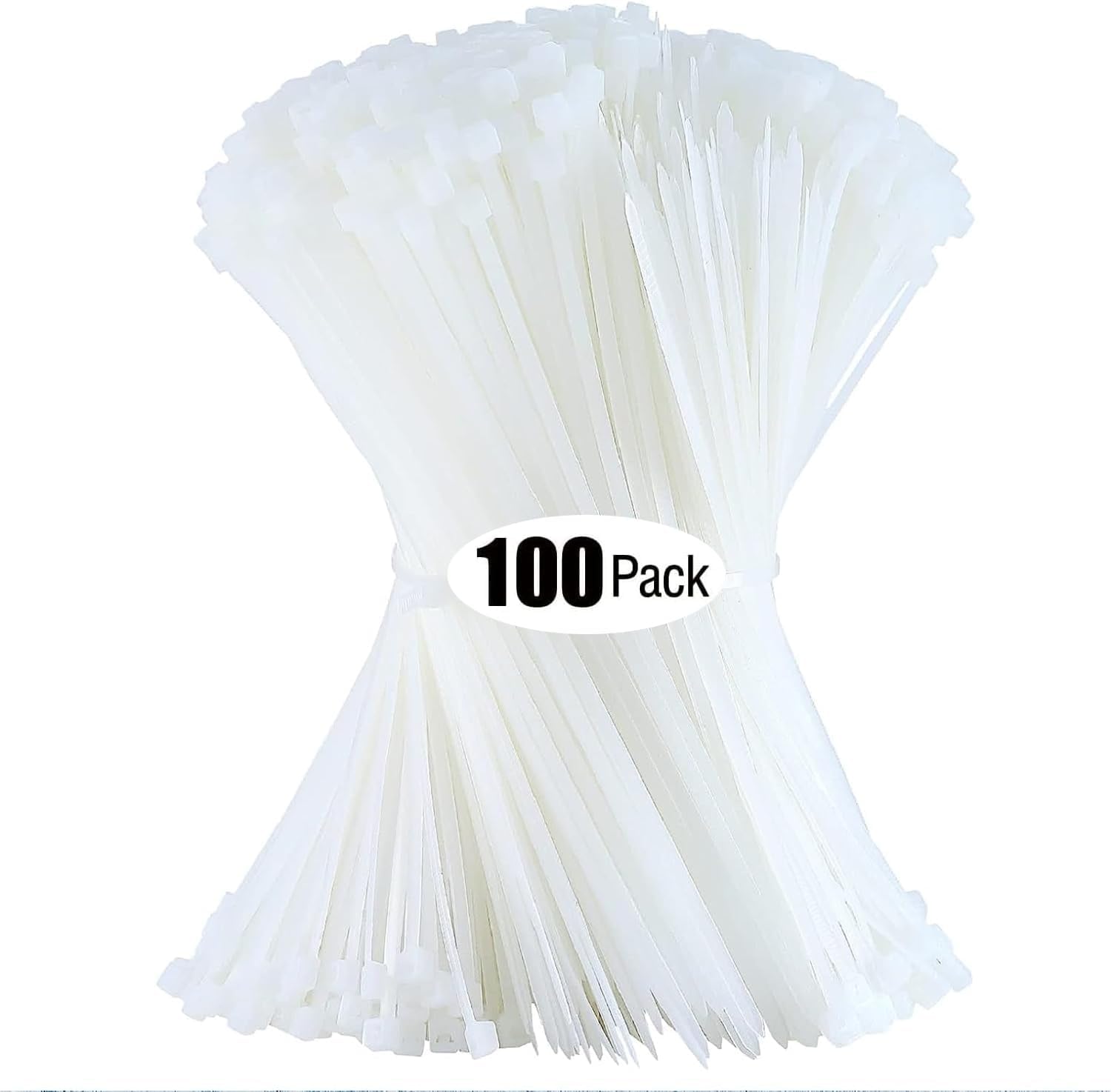 Amazon.com: Hmrope 100pcs Cable Zip Ties White Heavy Duty 12 Inch ...