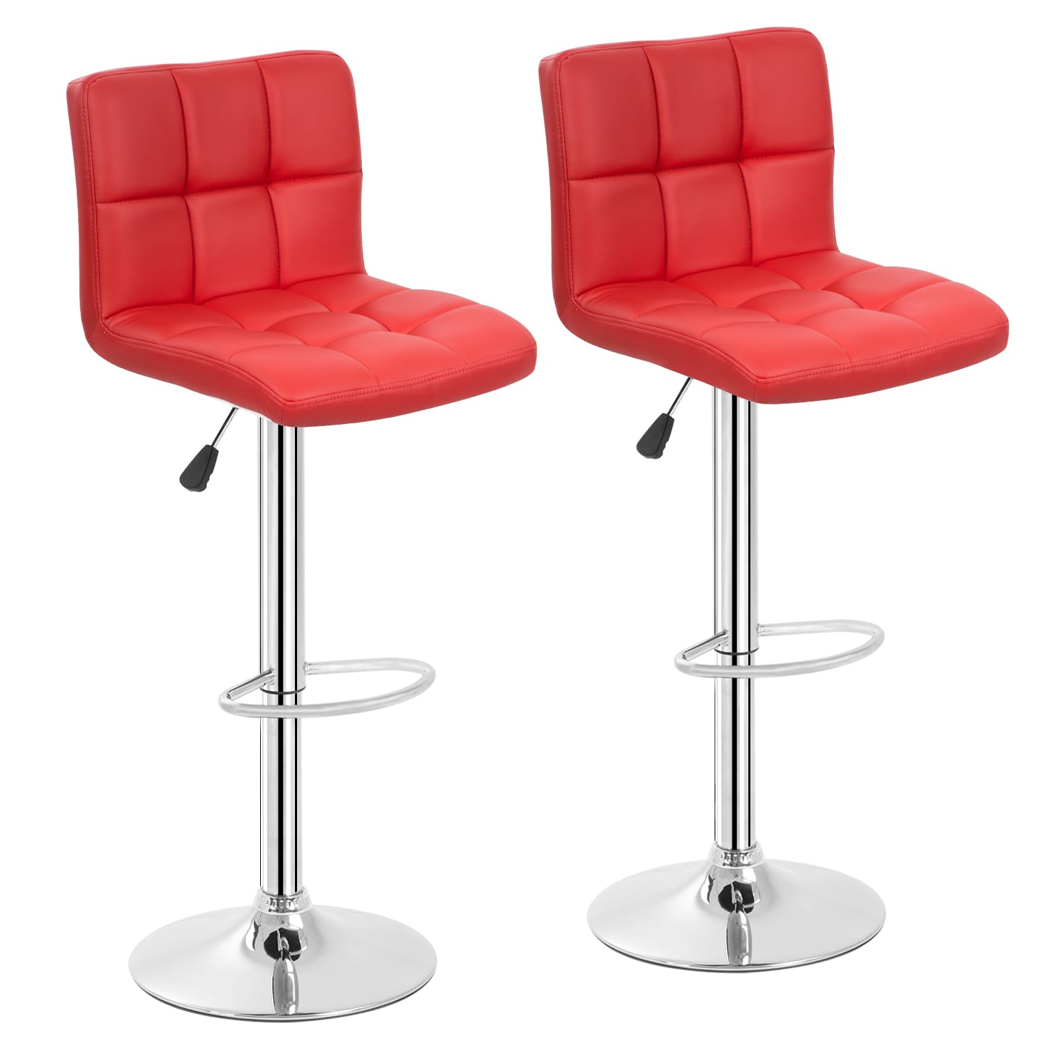 Amazon.com: FDW Counter Height Swivel Bar Stools PU Leather Padded with ...