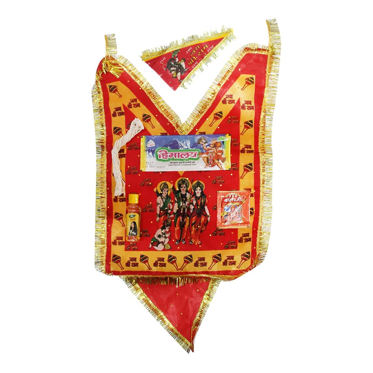 Chola Accessories Women MyGodGift Hanuman Orange Chola(cheque) With ...