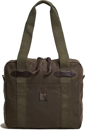 Amazon.com: Filson Tin Cloth Zipper Tote Bag (Otter Green) : Clothing ...