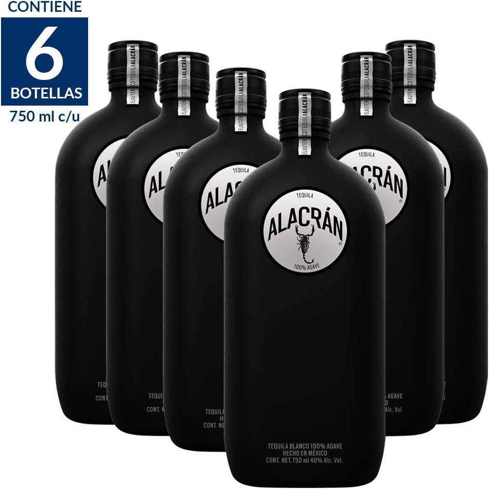 Tequila Autentico Alacrán Blanco - 750 ml / 6 Piezas : Amazon.com.mx ...