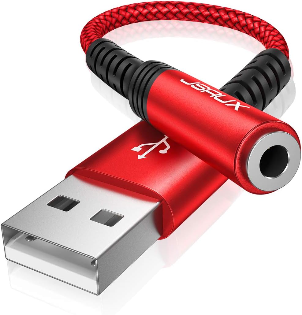 Amazon.com: DUKABEL USB to 3.5mm Jack Audio Adapter, USB to Aux Cable ...