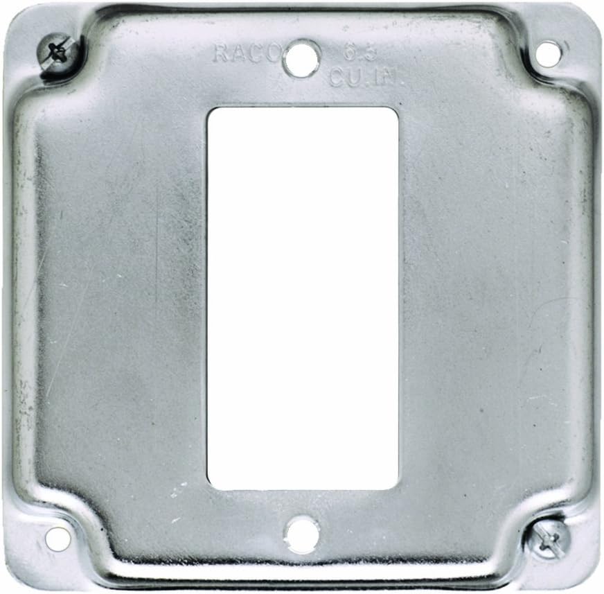 Amazon.com: Hubbell-Raco 808C 1 GFCI 4-Inch Square Exposed Work Cover ...