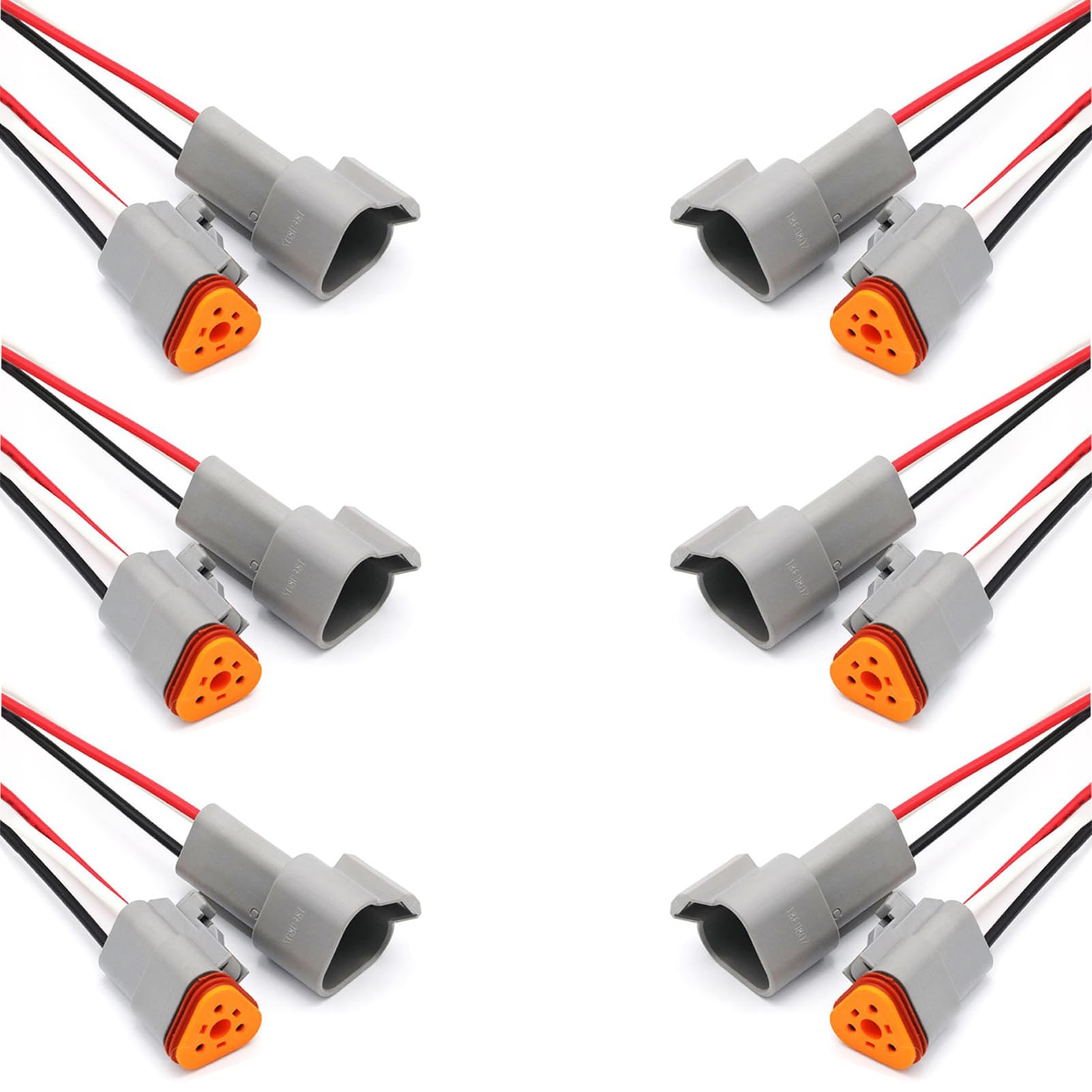 Amazon.com: kuosbiu 6Pack Deutsch DT 3 Pin Connector, Waterproof ...