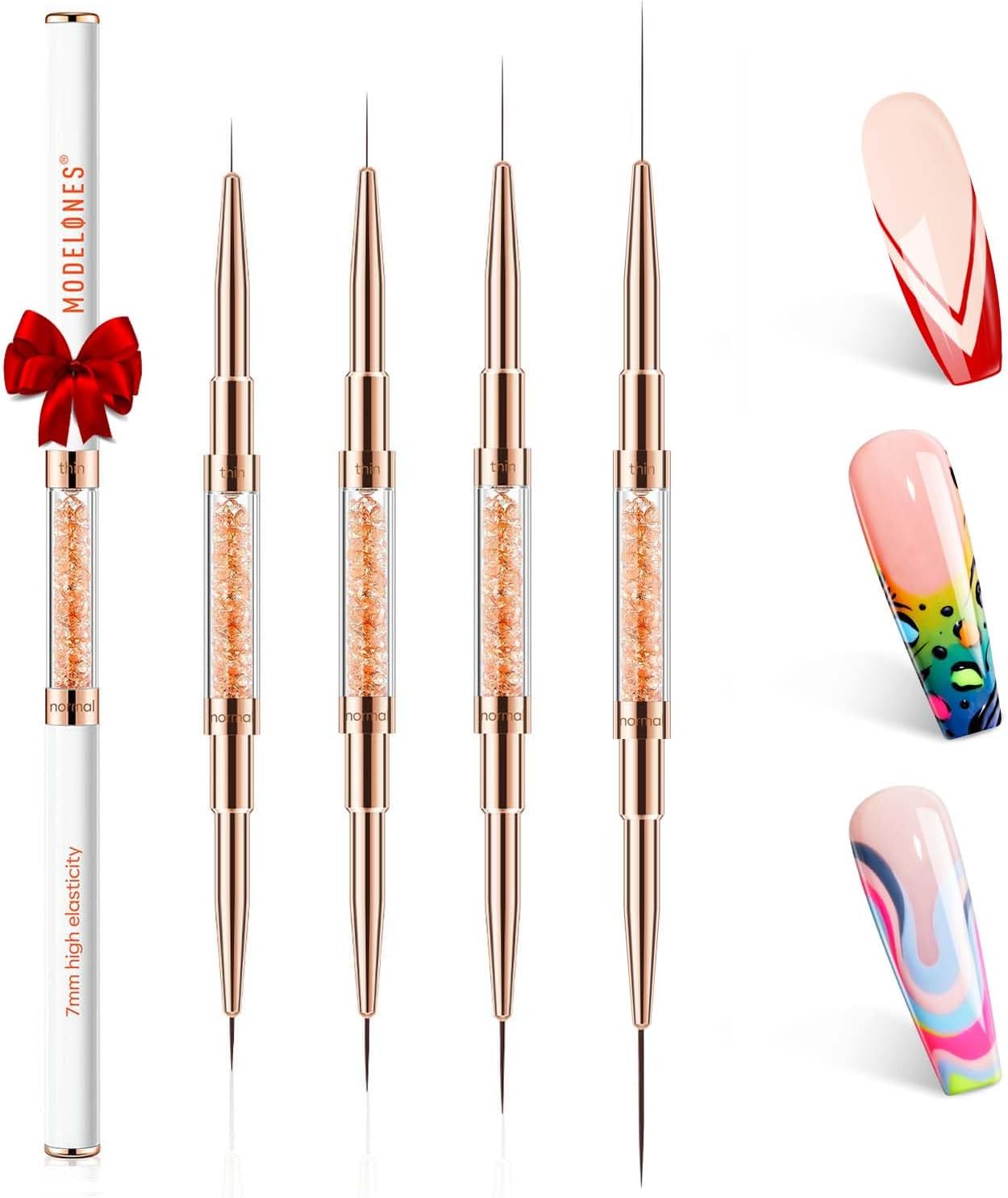 Amazon.com : SAVILAND 7-Pin Nail Liner Nail Art Tool: Ultra-thin Stripe ...