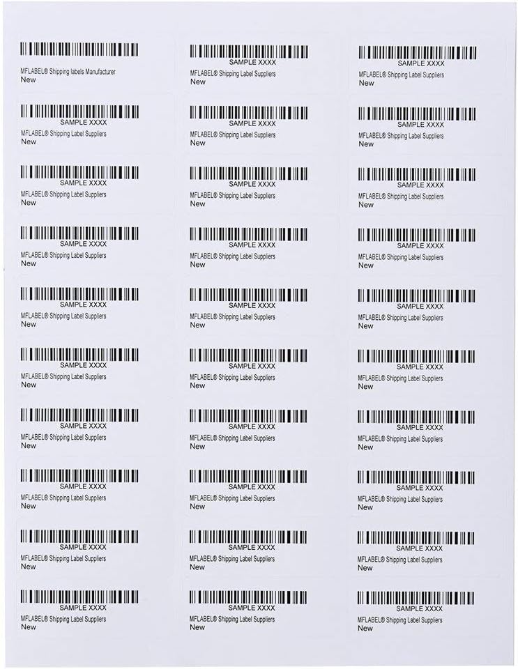 Amazon FBA Label (100 Sheets, 3000 Labels) 30-up Labels 1"×2-5/8" on A4 ...