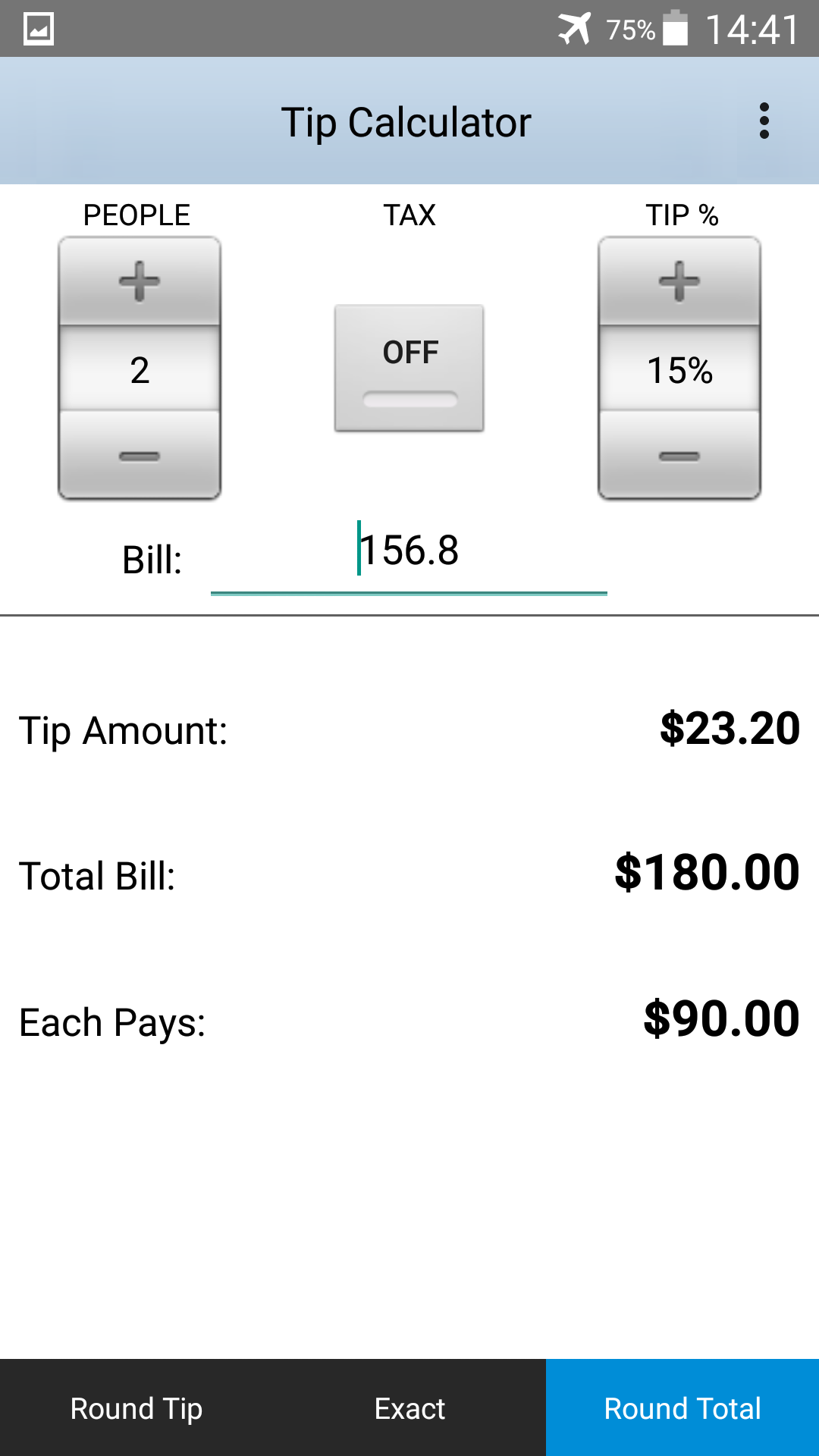 Tip Calculator - App on Amazon Appstore