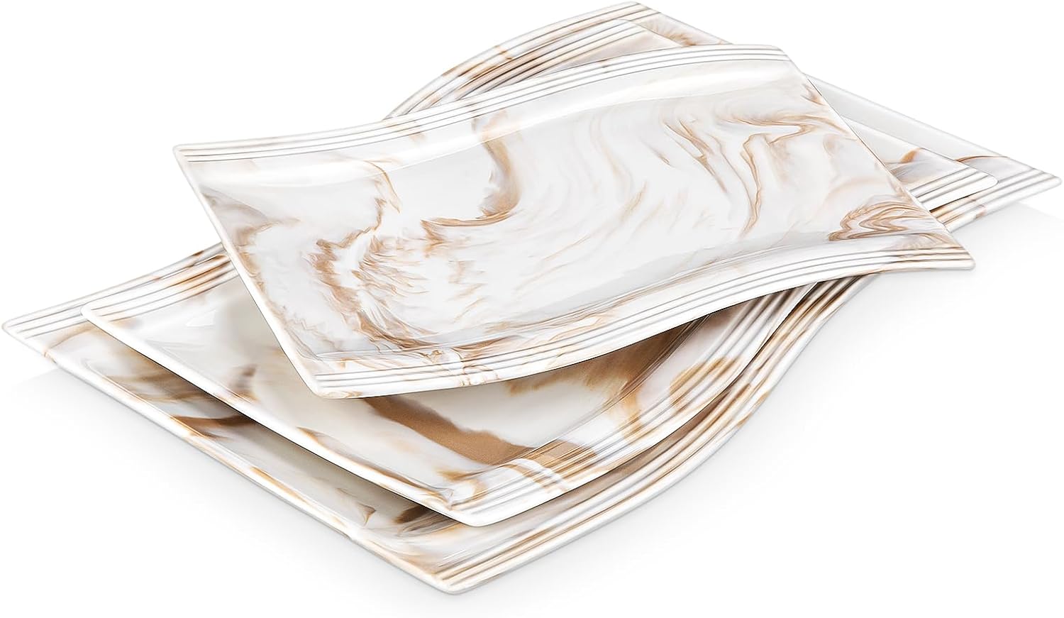 Amazon.com | MALACASA Large Serving Platter Set, 15"/13"/11" Serving ...