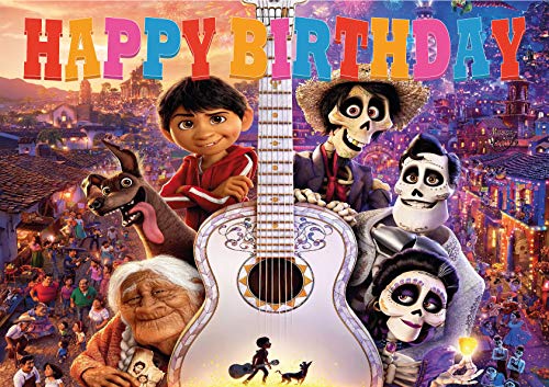 Amazon.com: 8.3 x 11.7 Inch Edible Square Cake Toppers – Coco Themed ...