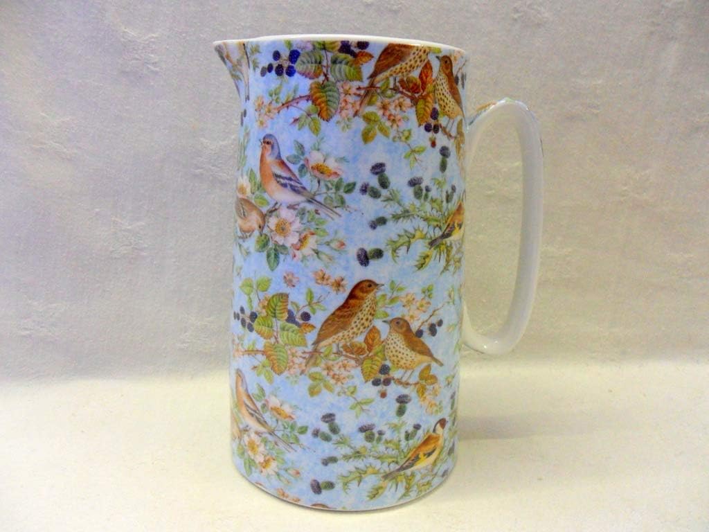 Abbeydale Collection British birds on blue background design large size ...