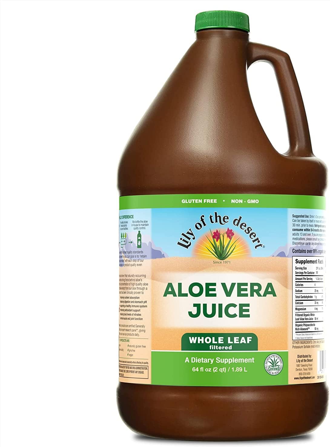 Amazon.com: George's Aloe Vera, 100% Aloe Vera Liquid, 32 fl oz (.94 l ...