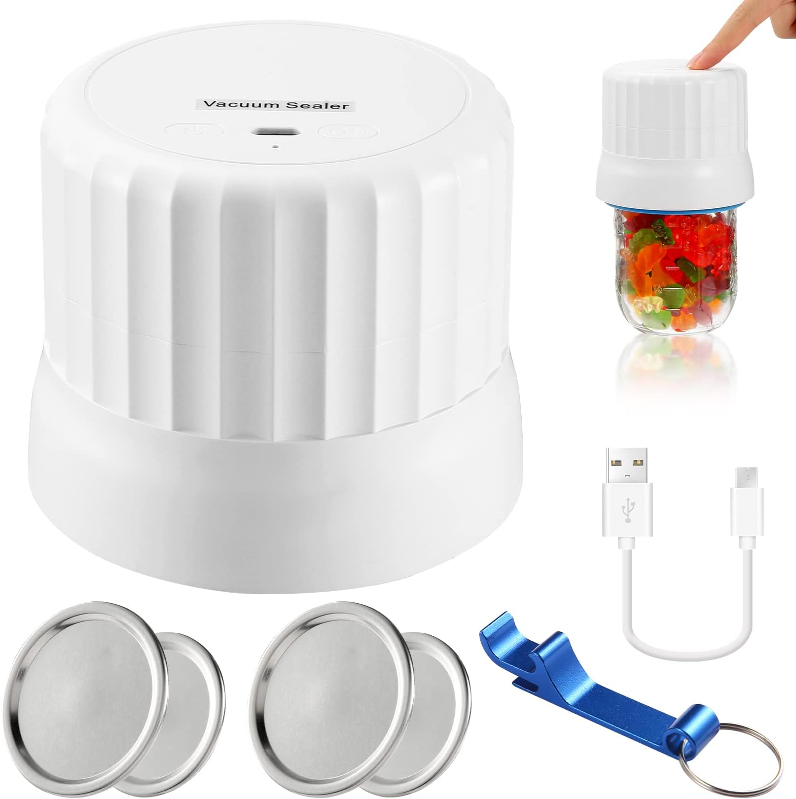 Amazon.com: Electric Mason Jar Vacuum Sealer,Canning Vacuum Jar Sealer ...