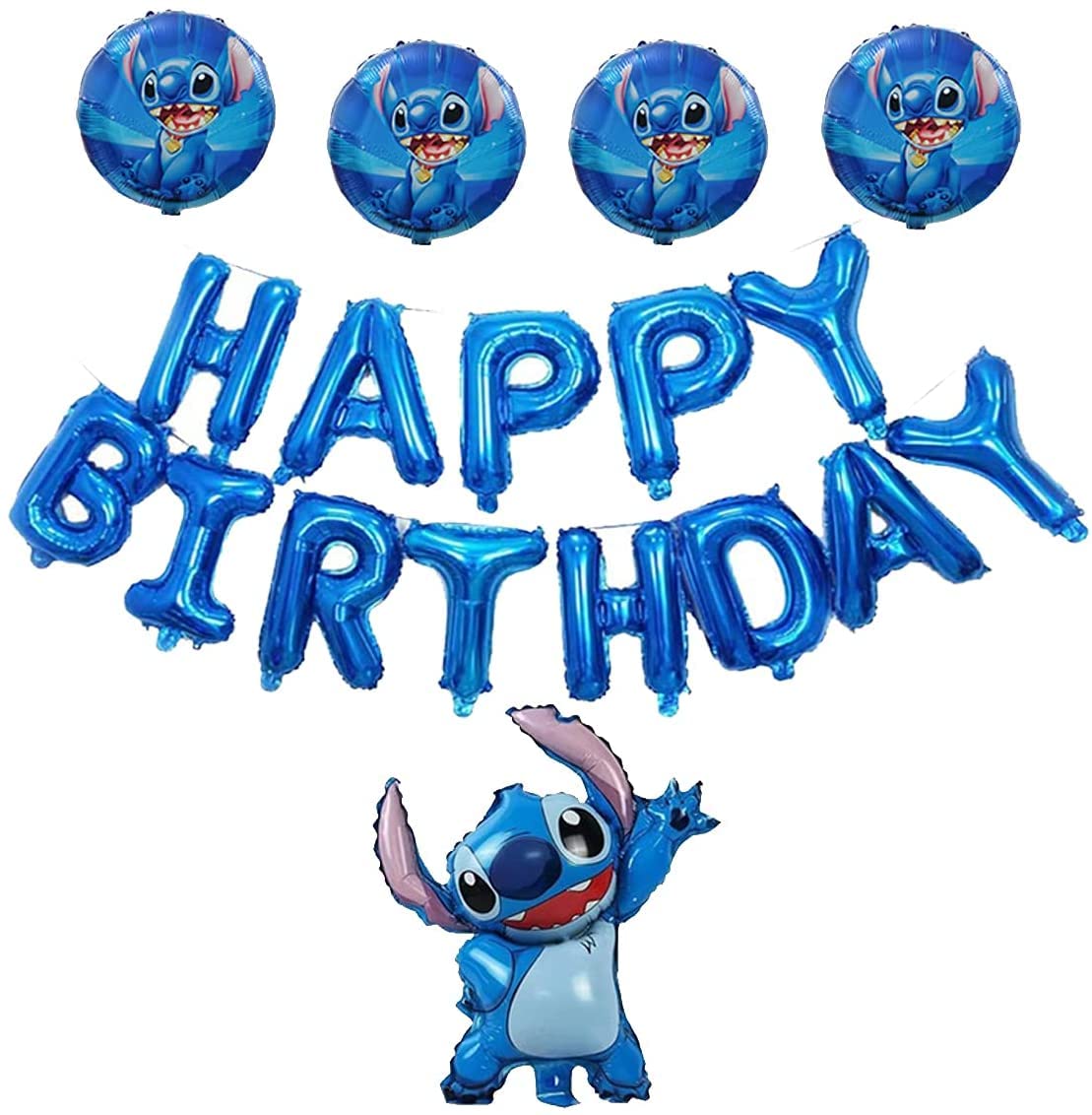 Buy Artsculpture Lilo and Stitch Balloons,16 inch Happy Birthday ...