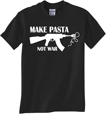 Amazon.com: Make Pasta NOT WAR Black T Shirt : Clothing, Shoes & Jewelry
