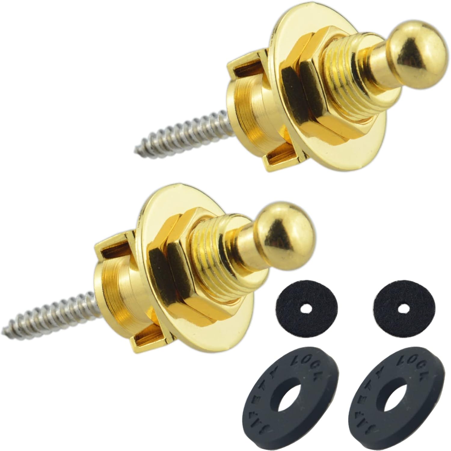 Amazon.com: Wwomusic 2PCS Gold Guitar Strap Locks Quick Release Guitar ...
