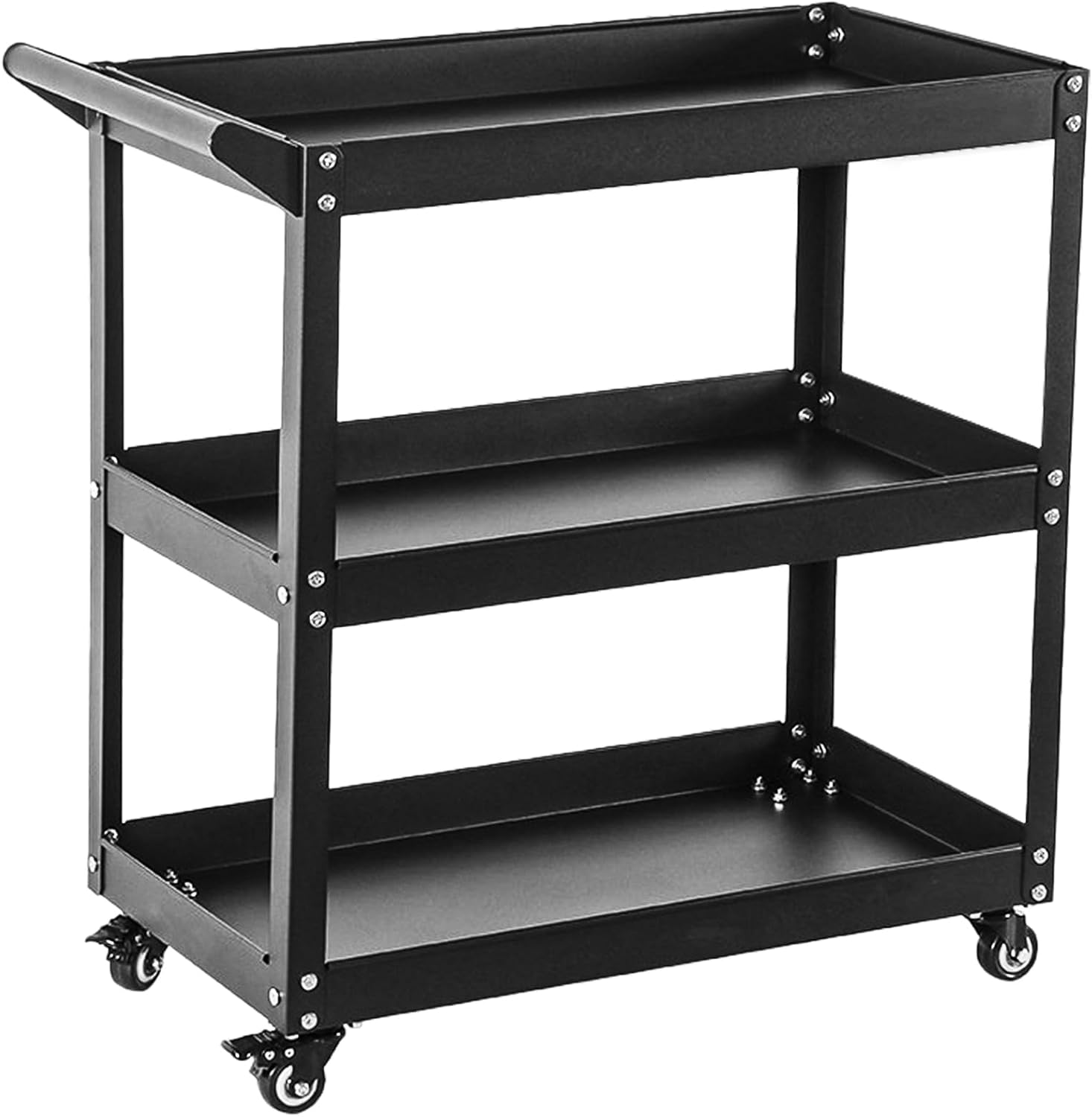 ERFEI 3 Tier Rolling Tool Cart on Wheels, Heavy Duty Utility Cart,Steel Mobile Service Tool ...