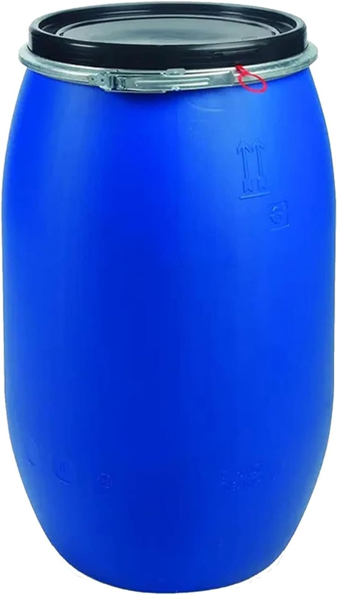ITP Packaging 220 Litre Plastic Blue Open Top Storage Barrel Drum Keg ...