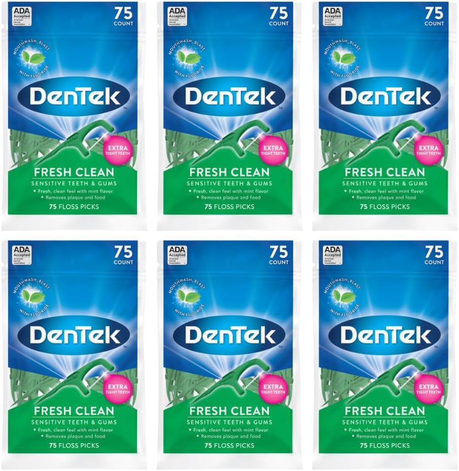 Amazon.com : DenTek Triple Clean Advanced Clean Floss Picks, No Break ...